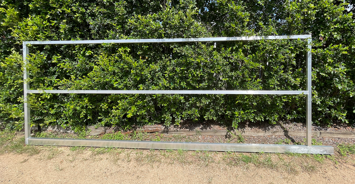 Aluminium Sliding Gate Frame 4.8m x 1.4m – Top Screens